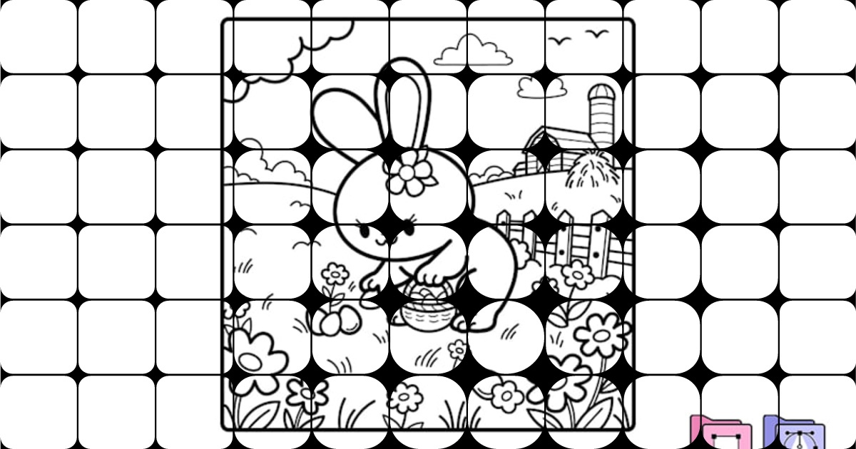 Adorable Easter Bunny Coloring Page for Kids' Activities