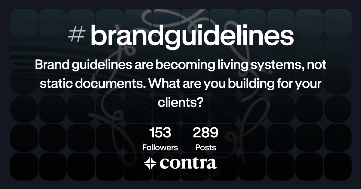 #brandguidelines on Contra