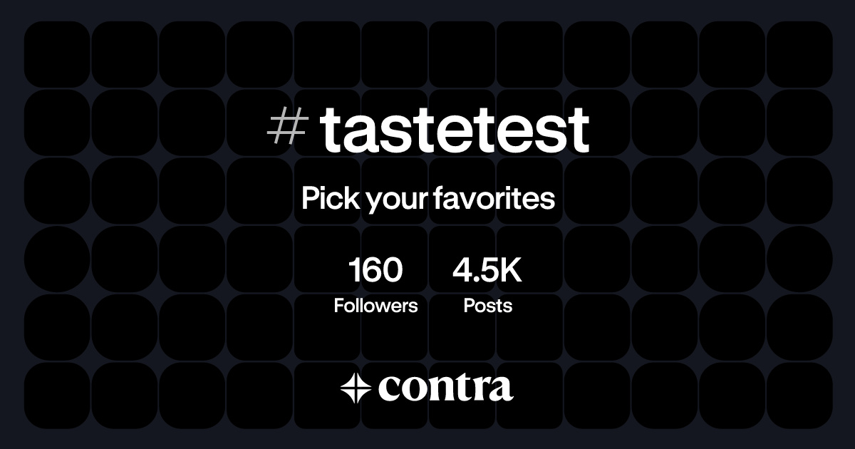 #tastetest on Contra