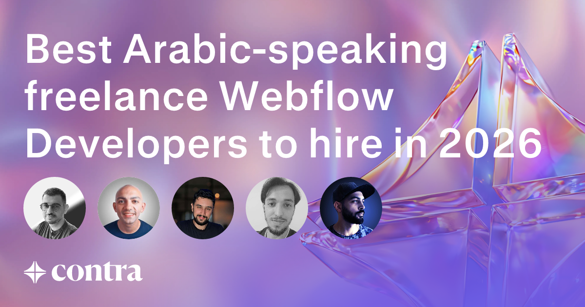 Best Arabic-speaking freelance Webflow Developers to hire in 2025