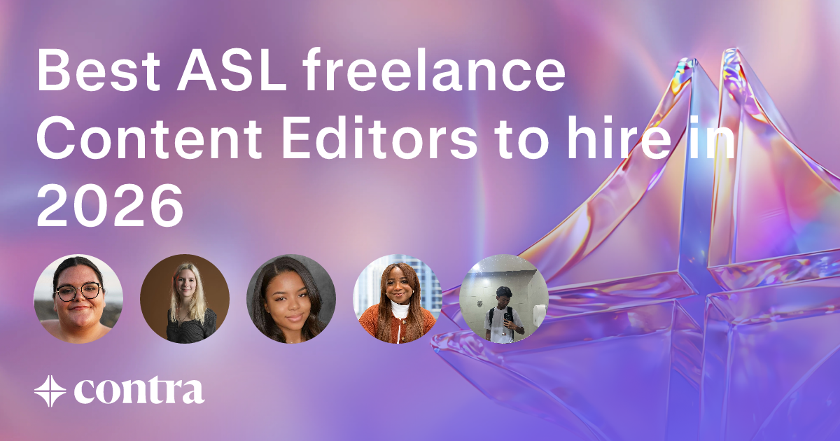 ASL Content Editing freelancers