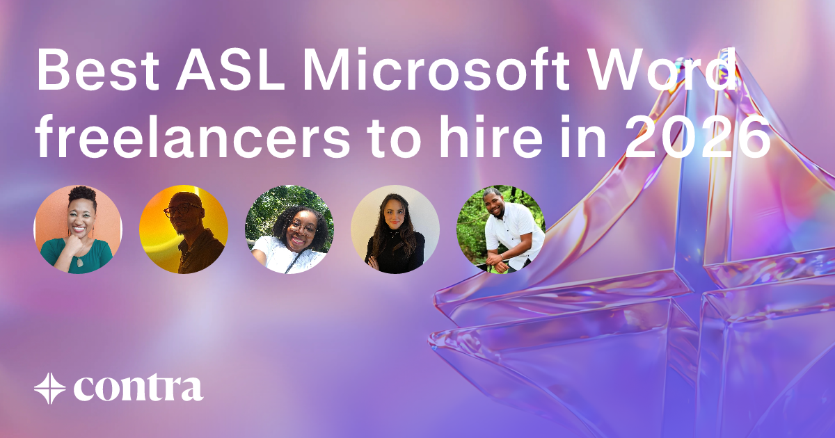 Best ASL Microsoft Word freelancers to hire in 2025