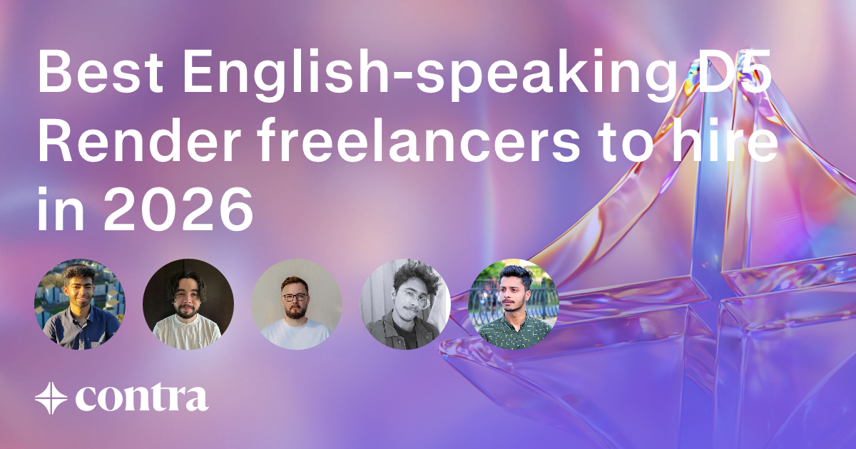 English-speaking D5 Render freelancers