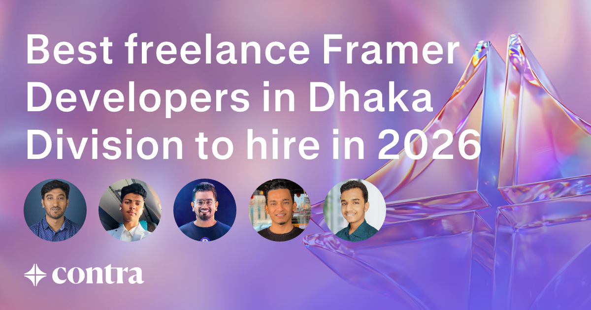 Best freelance Framer Developers in Dhaka Division to hire in 2025