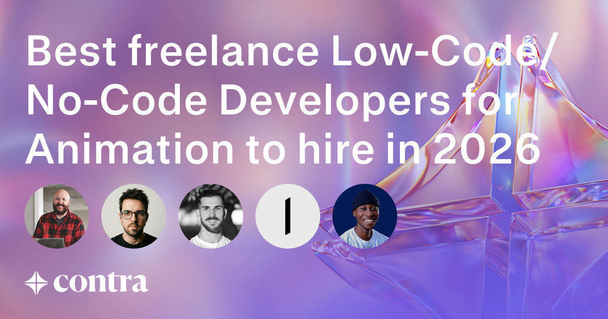 Low-Code/No-Code Development freelancers for Animation