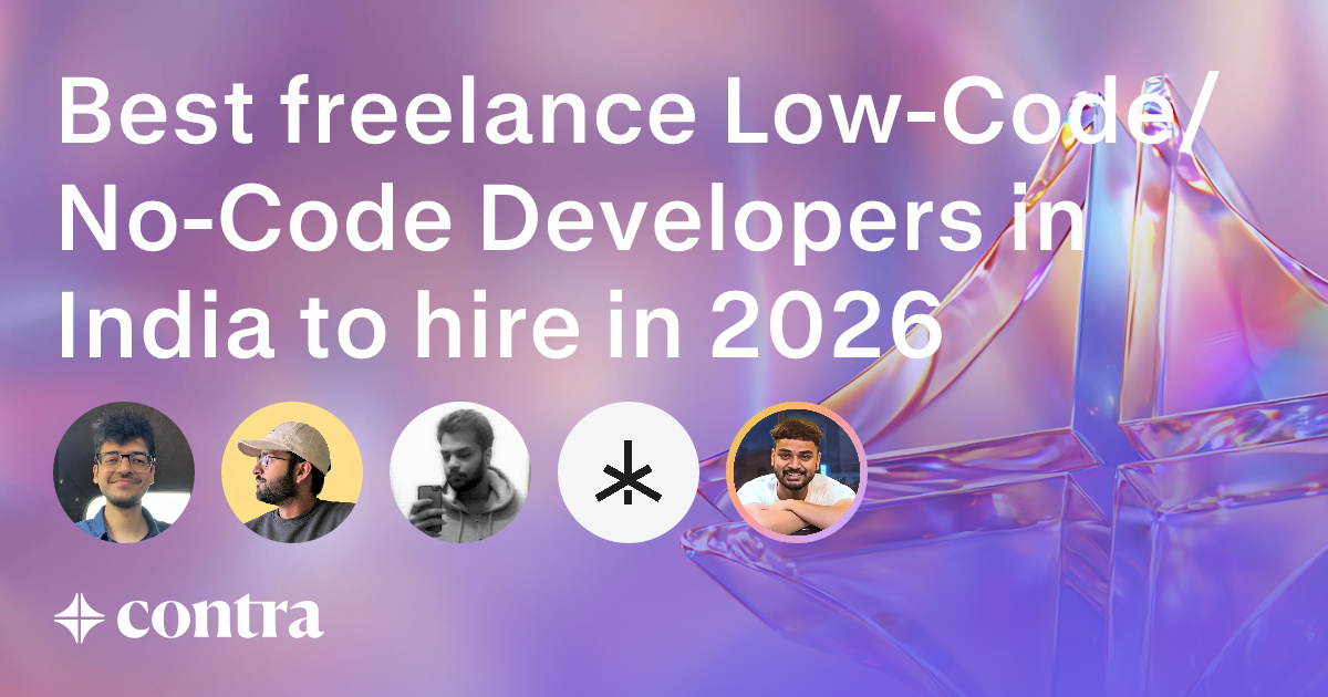 Low-Code/No-Code Development freelancers in India