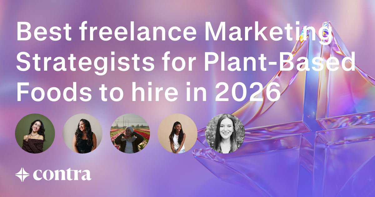 Marketing Strategy freelancers for Plant-Based Foods