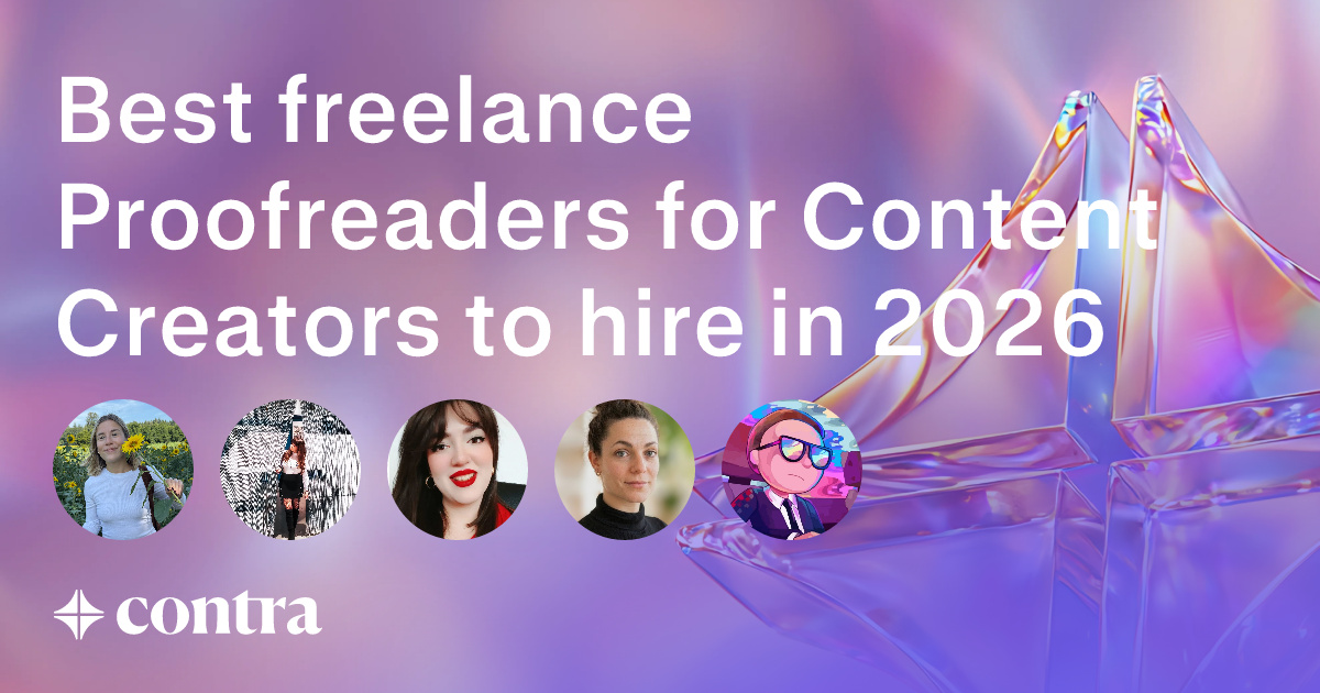 Proofreading freelancers for Content Creators