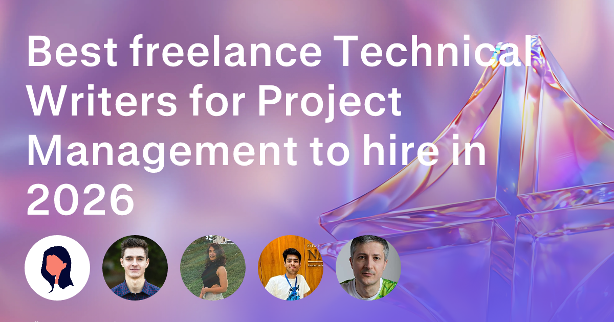 Best freelance Technical Writers for Project Management to hire in 2025