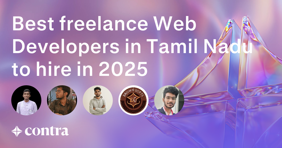 Best freelance Web Developers in Tamil Nadu to hire in 2025