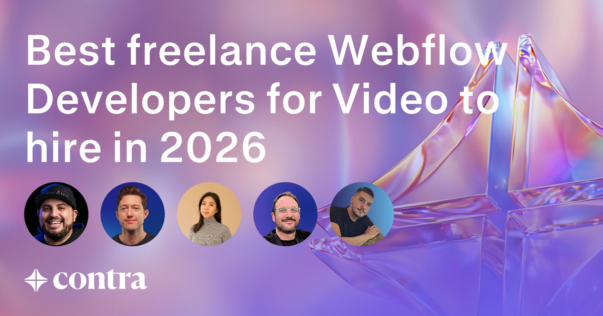 Best freelance Webflow Developers for Video to hire in 2025