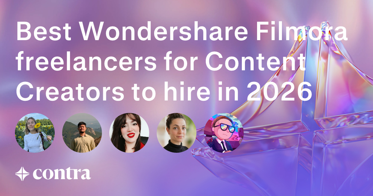 Wondershare Filmora freelancers for Content Creators