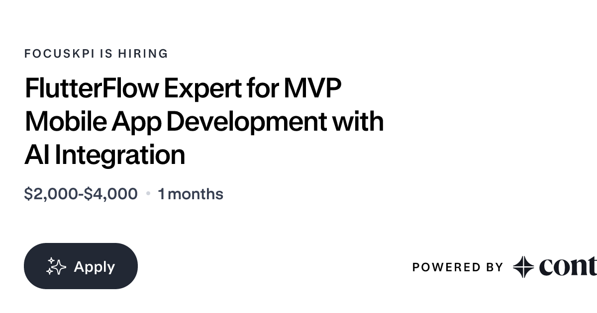 Flutterflow Expert For Mvp Mobile App Development With Ai Integration