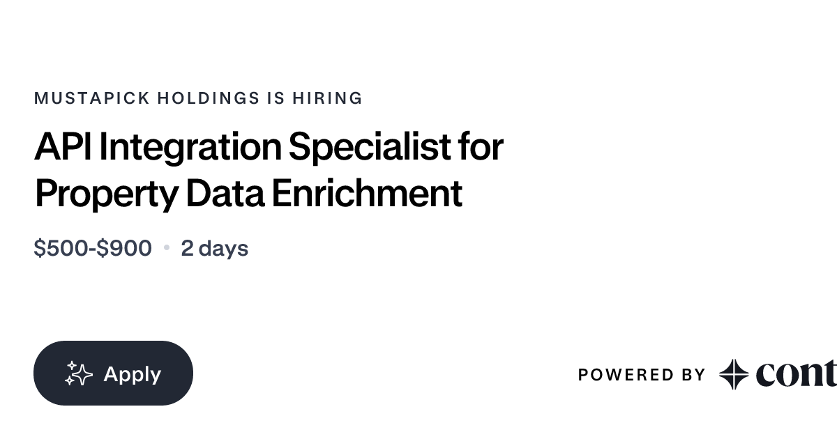 API Integration Specialist for Property Data Enrichment