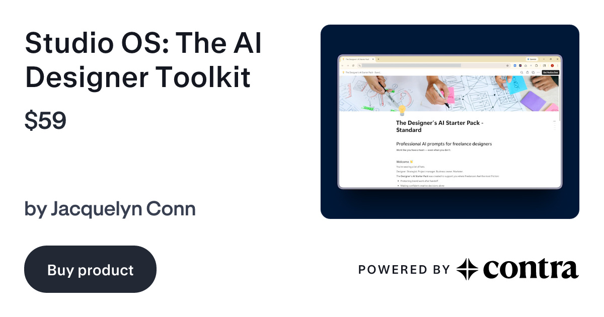 Studio OS: The AI Designer Toolkit by Jacquelyn Conn