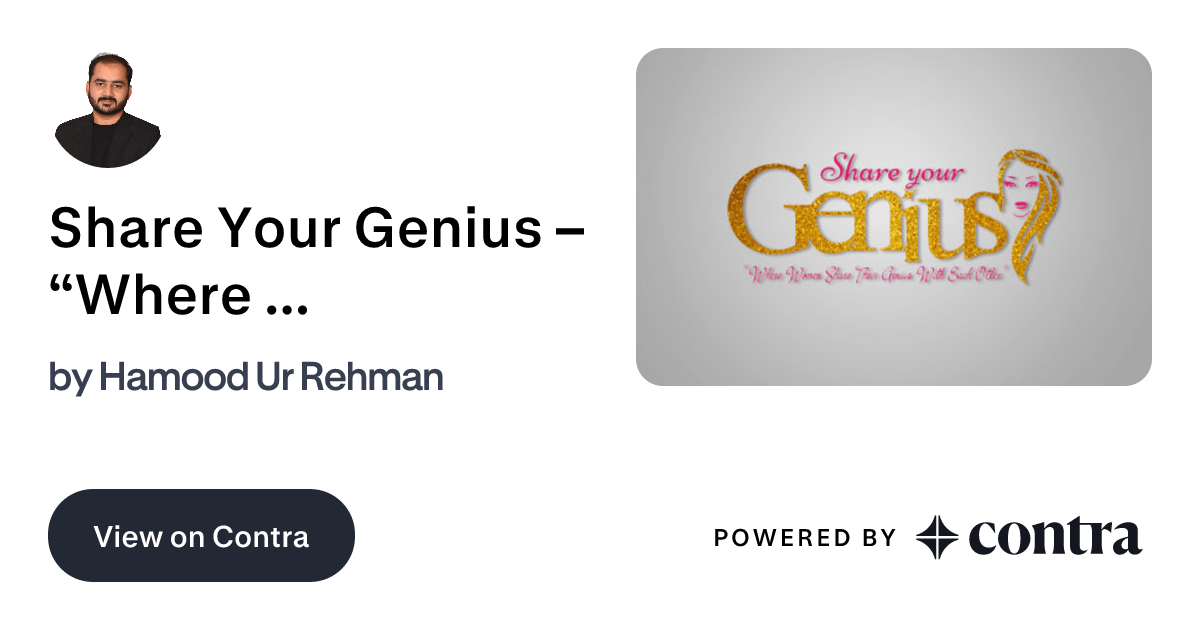 Share Your Genius – “Where Women Share Their Genius With Each O… by ...