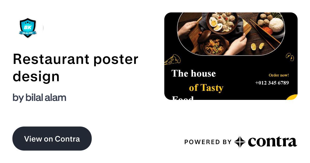 Restaurant poster design by bilal alam