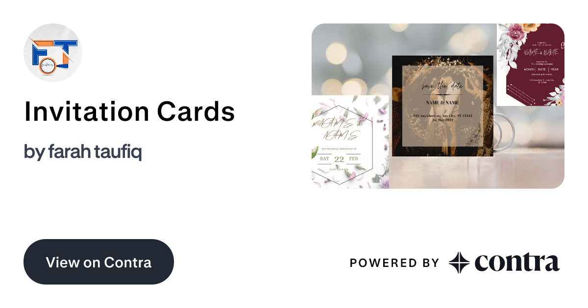 Invitation Cards by farah taufiq