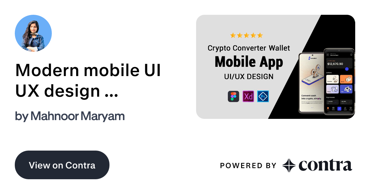 Modern mobile UI UX design and app UI UX design by Mahnoor Maryam