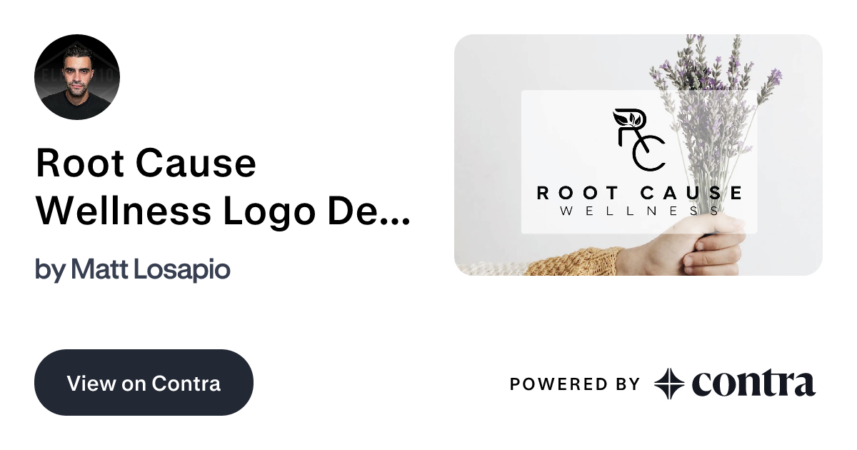 Root Cause Wellness Logo Design by Matt Losapio