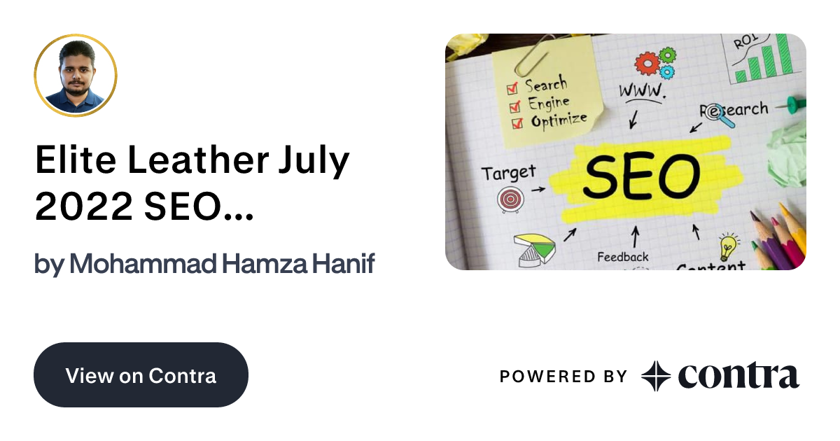 Elite Leather July 2022 SEO Progress Report.pptx.pdf by Mohammad Hamza Hanif