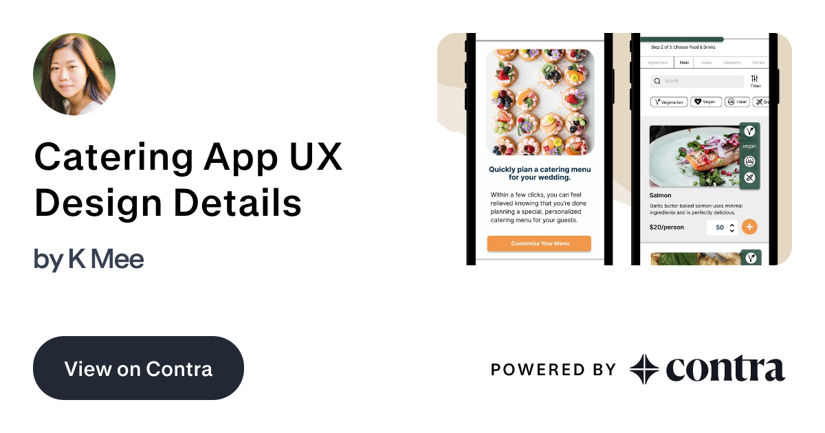 Catering App UX Design Details by K Mee
