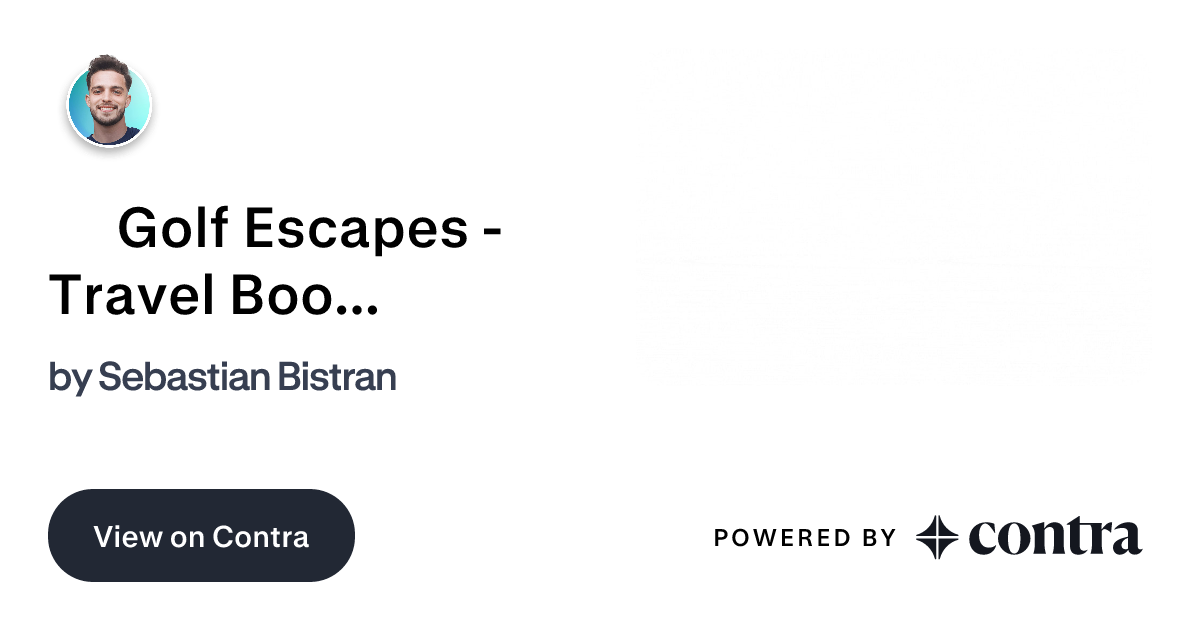 ⛳ Golf Escapes - Travel Booking Website (UI/UX) by Sebastian Bistran