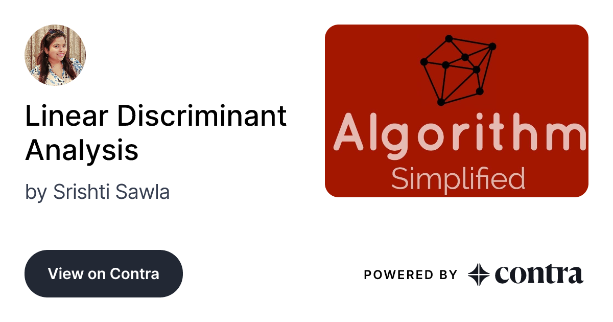 Linear Discriminant Analysis By Srishti Sawla 