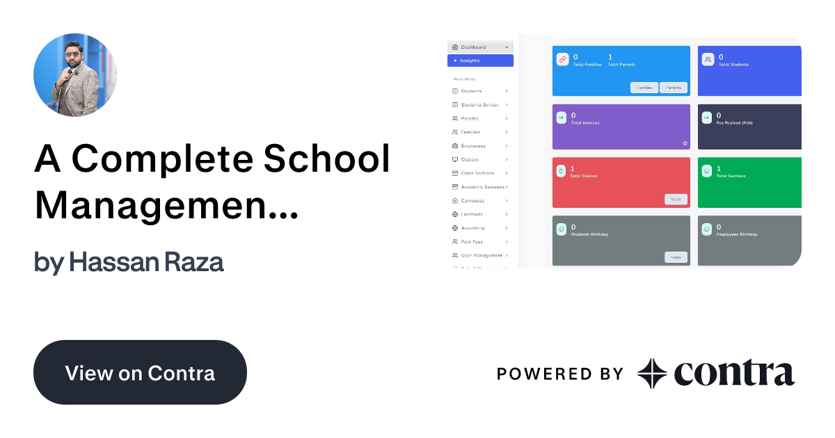 A Complete School Management System by Hassan Raza