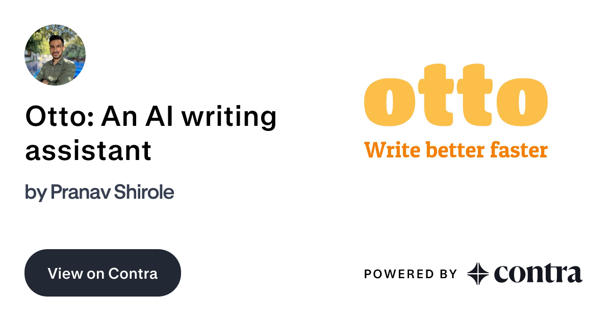 Otto: An AI writing assistant by Pranav Shirole
