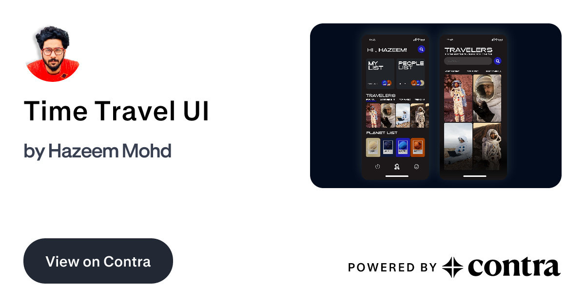 Time Travel UI by Hazeem Mohd