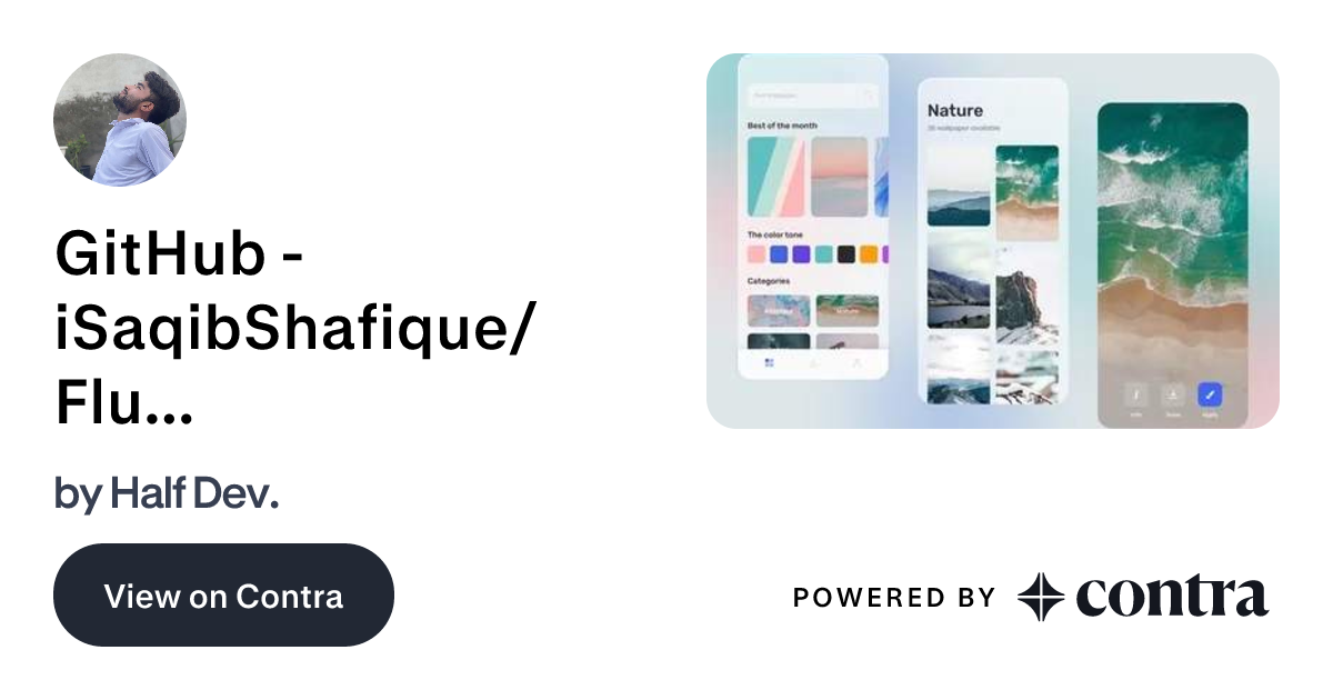 GitHub - iSaqibShafique/Flutter_wallpapers_app: Flutter : GetX … by ...