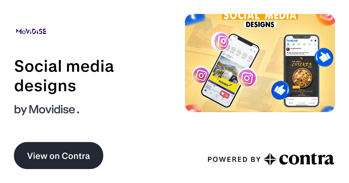 Social media designs by Movidise