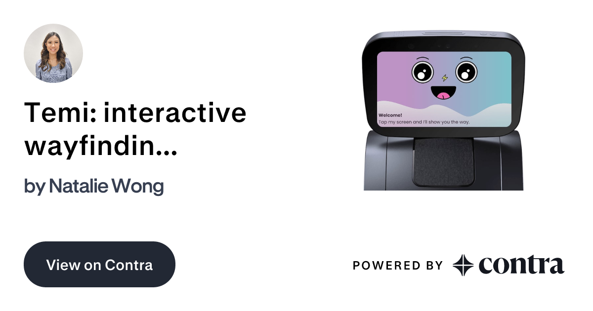 Temi: interactive wayfinding robot with speech recognition by Natalie Wong