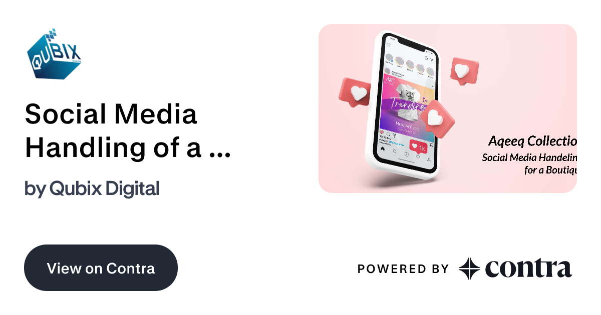 Social Media Handling of a Boutique by Qubix Digital