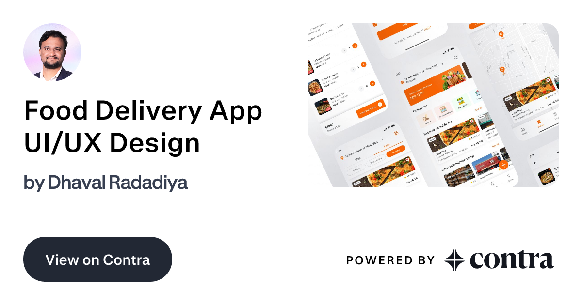 Food Delivery App UI/UX Design by Dhaval Radadiya
