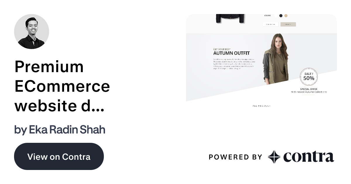 Premium ECommerce website design for Rick Samuel by Eka Radin Shah