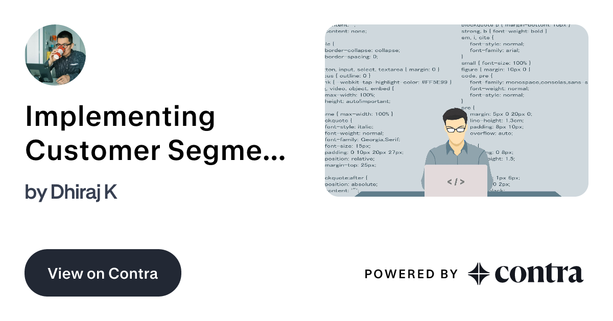 Implementing Customer Segmentation Using Machine Learning [Begi… by Dhiraj K