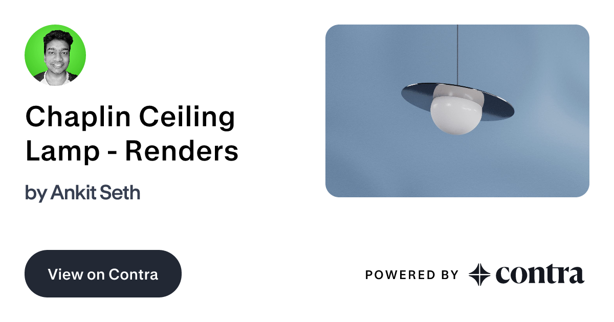 Chaplin Ceiling Lamp - Renders by Ankit Seth