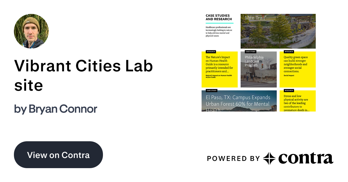 Vibrant Cities Lab site by Bryan Connor