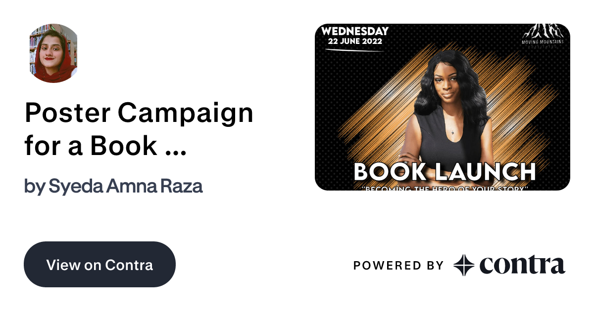 Poster Campaign for a Book Launch by Syeda Amna Raza