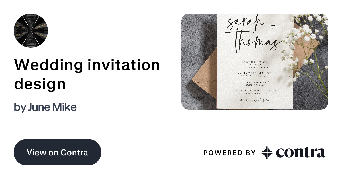 Wedding invitation design by June Mike