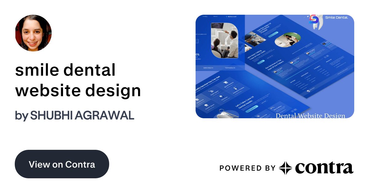 smile dental website design by SHUBHI AGRAWAL