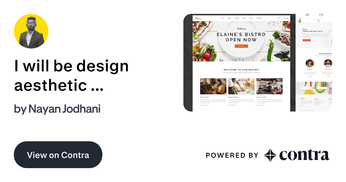 I will be design aesthetic landing page in figma by Nayan Jodhani