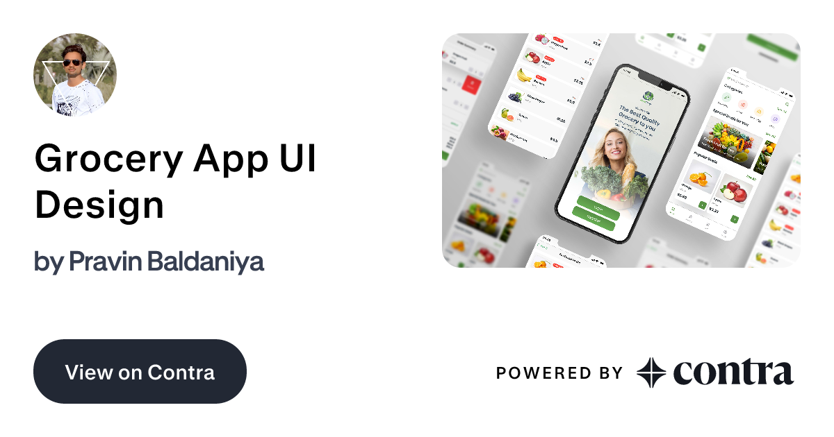Grocery App UI Design by Pravin Baldaniya