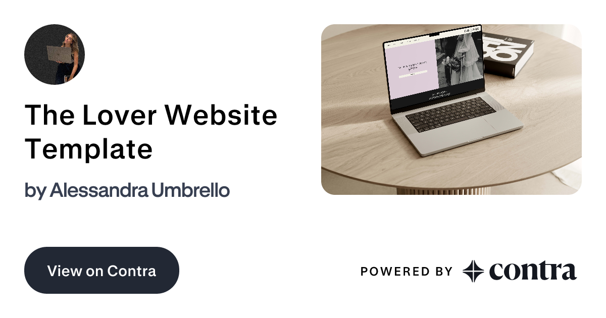 The Lover Website Template by Alessandra Umbrello