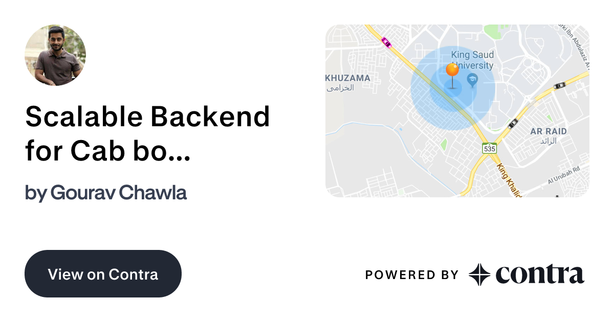 Scalable Backend for Cab booking Mobile App by Gourav Chawla