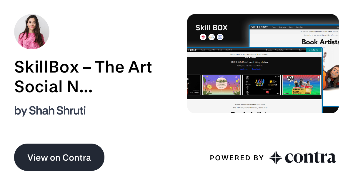 SkillBox – The Art Social Network by Shah Shruti