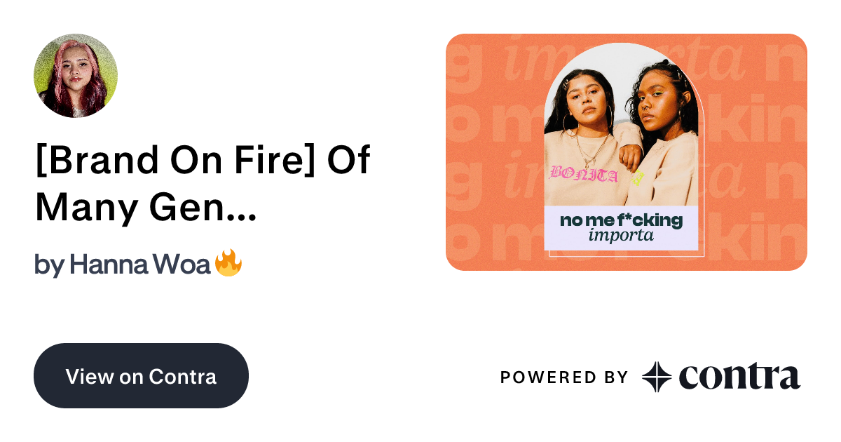 [Brand On Fire] Of Many Generaciones 🫶 by Hanna Woa 🔥