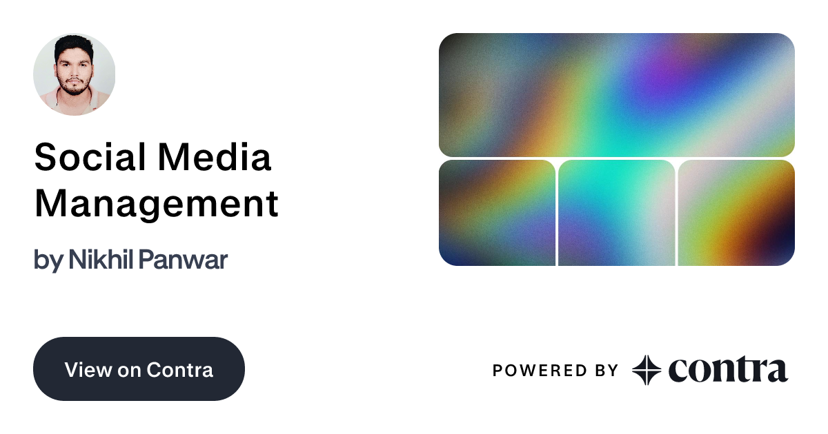 Social Media Management by Nikhil Panwar